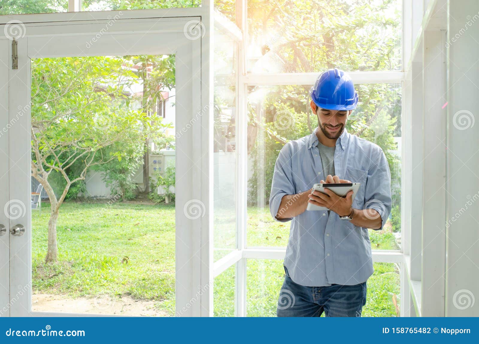 Architect Checking Design Details Stock Photo - Image of budget ...