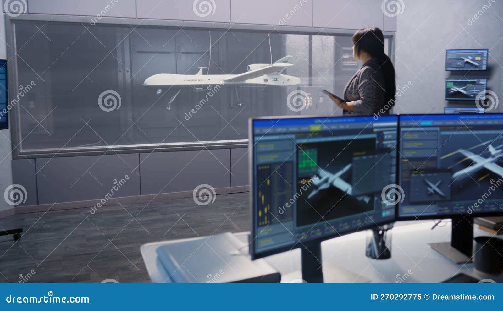 Engineers Check Aerodynamics of Drone Stock Image - Image of innovation ...