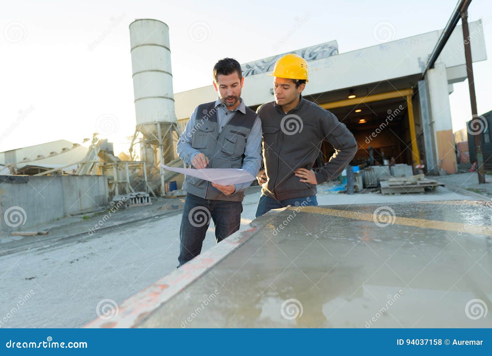 Engineers Checking Outdoors Electrical Industry Stock Photo - Image of ...
