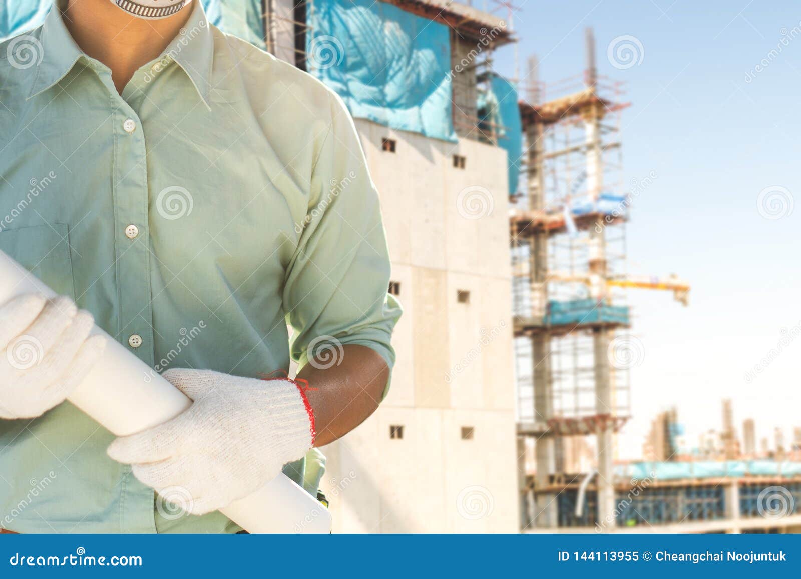 Engineers are Checking the Structure of the Building. Stock Image ...