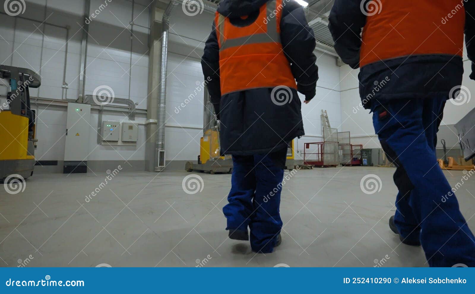 Engineers with Clipboard Visit Warehouse Doing Inspection Stock Footage ...