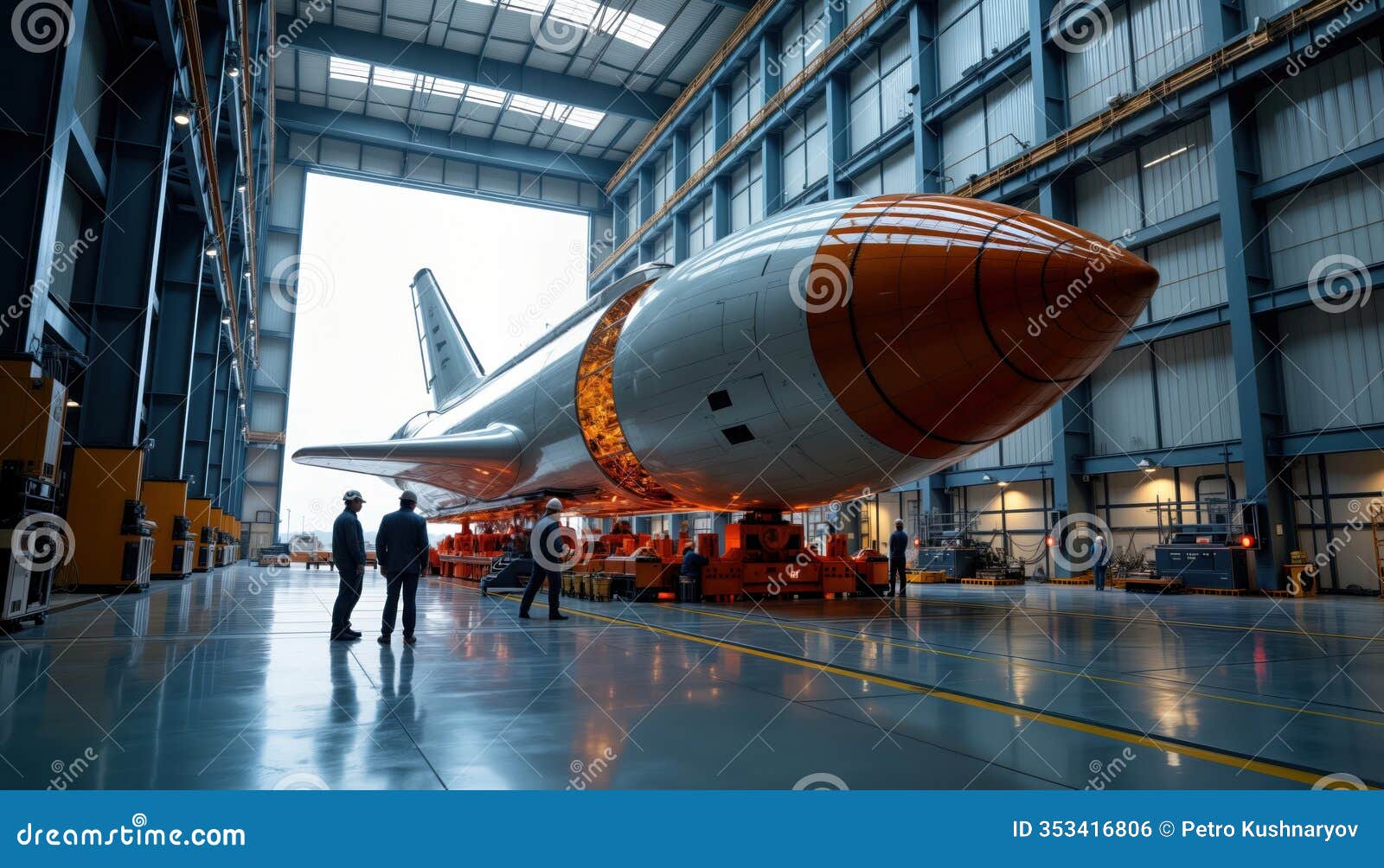 Engineers Collaboratively Assemble Cutting-edge Space Rocket in Large ...