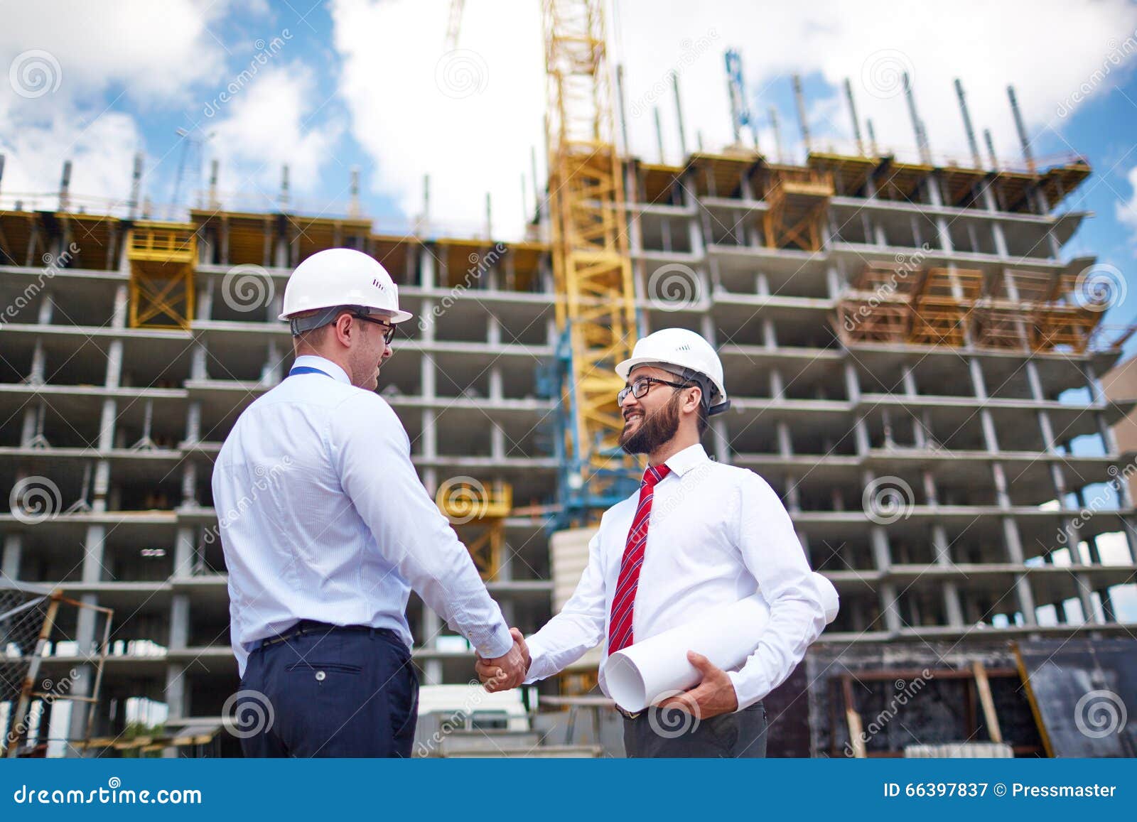 Engineers at Construction Place Stock Image - Image of business ...
