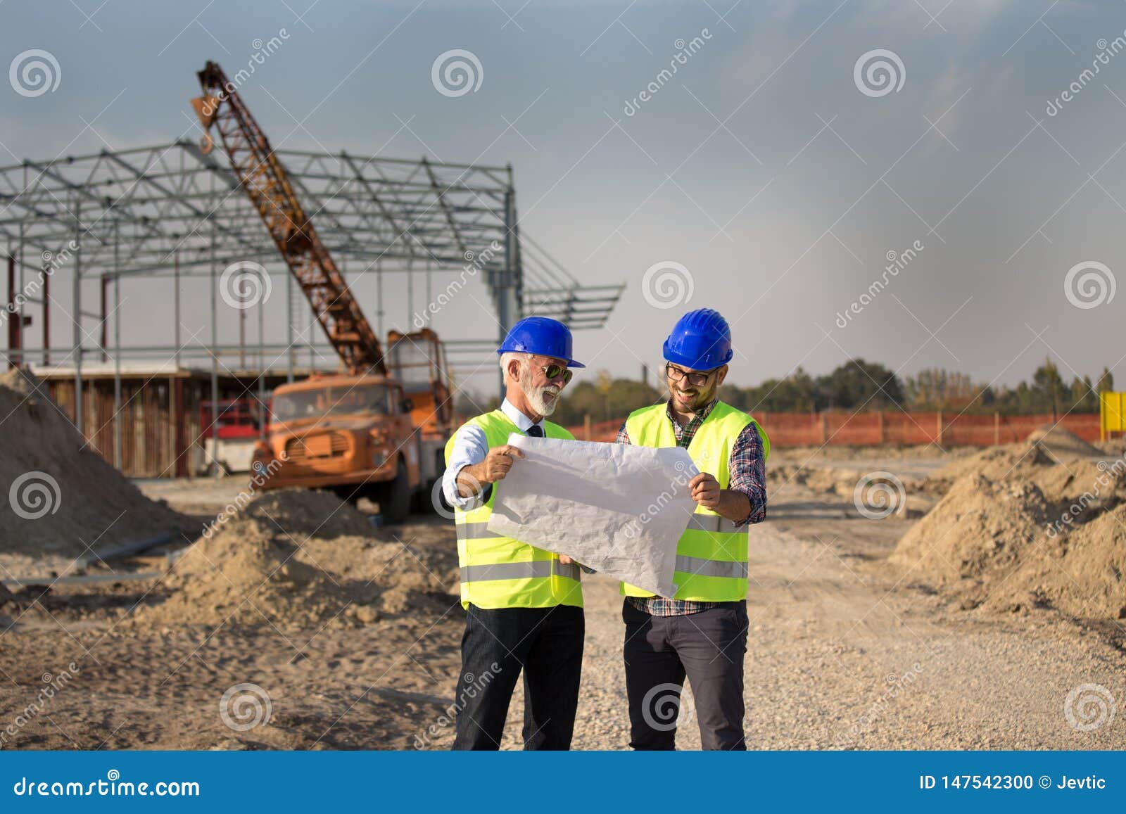 Engineers at Construction Site Stock Photo - Image of building, civil ...