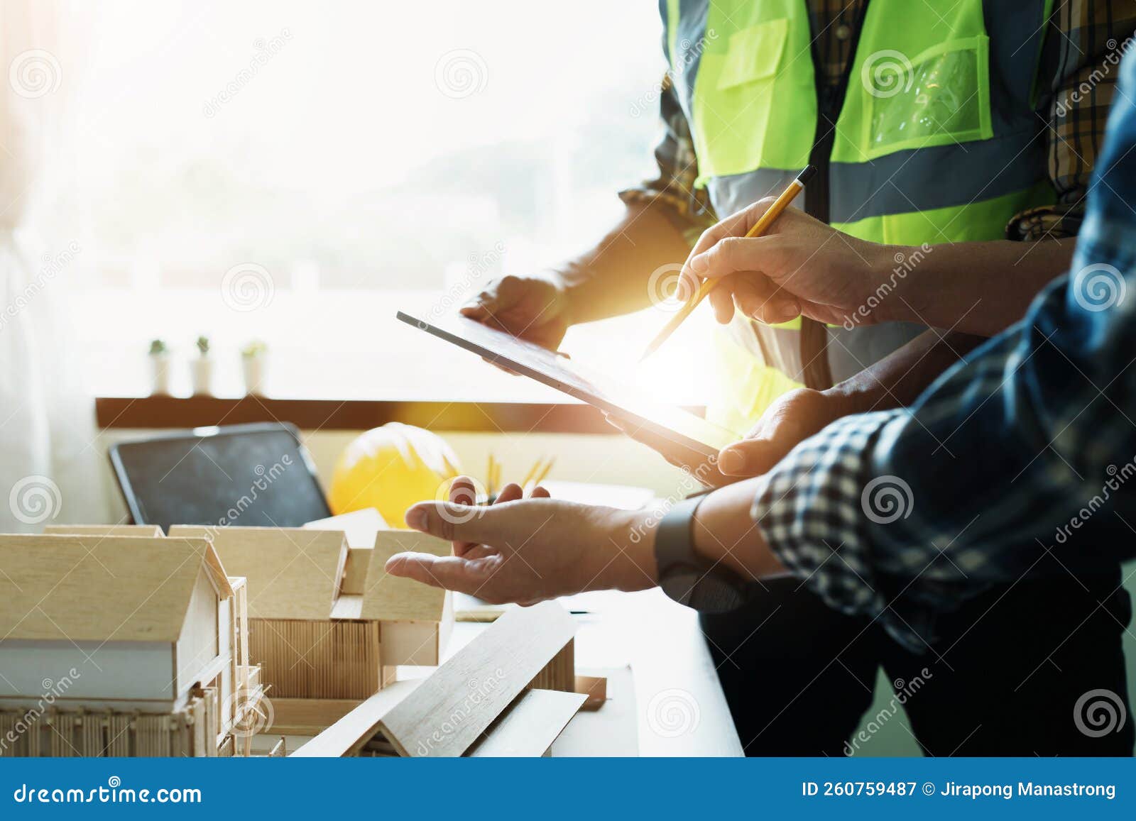 Engineers are Consulting the Team To Design an Architectural Structure ...