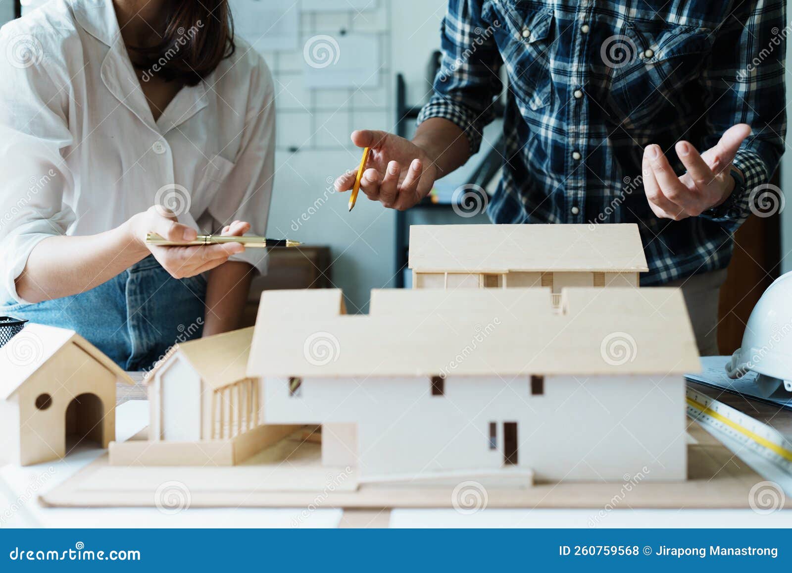 Engineers are Consulting the Team To Design an Architectural Structure ...