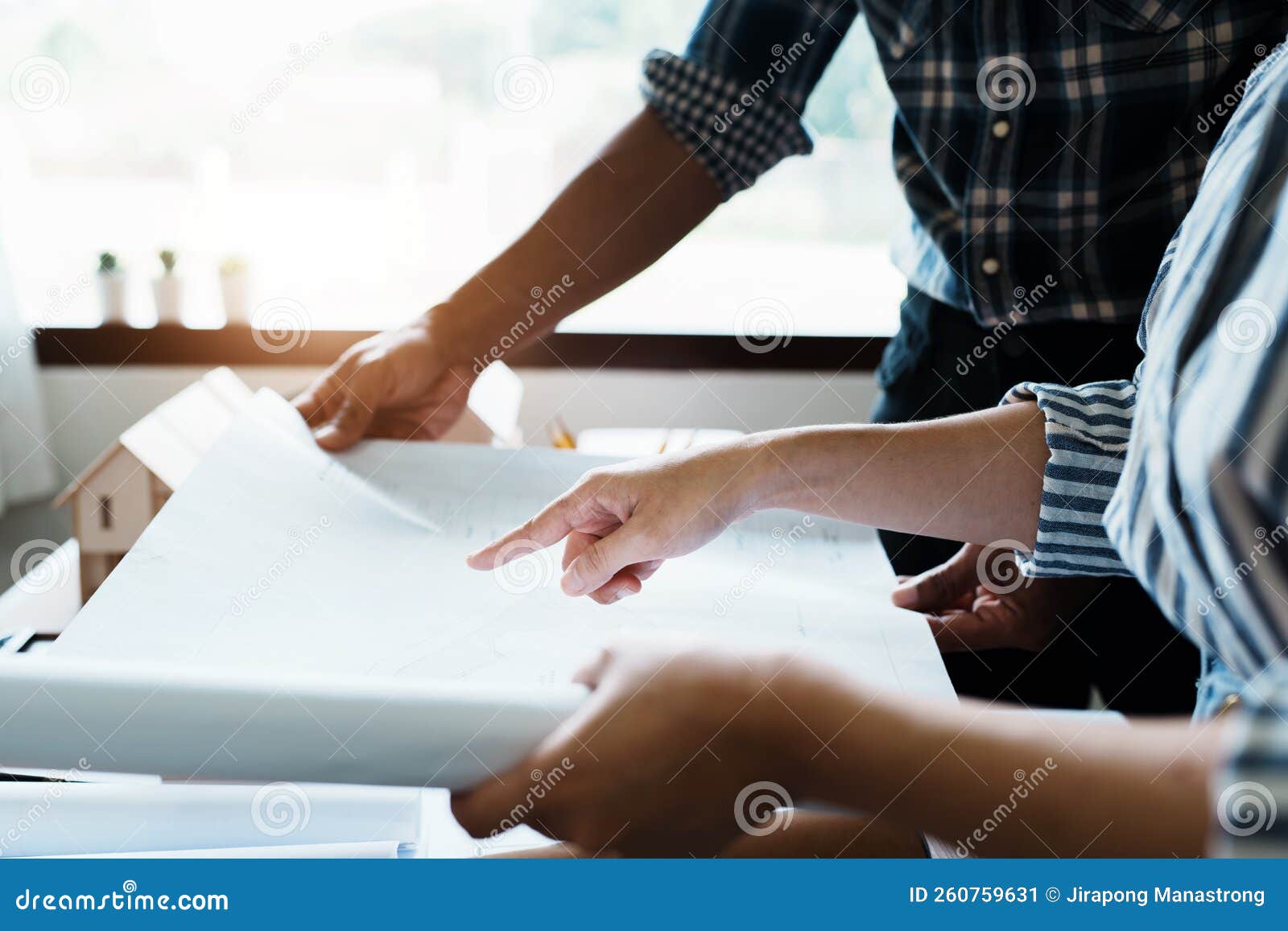 Engineers are Consulting the Team To Design an Architectural Structure ...