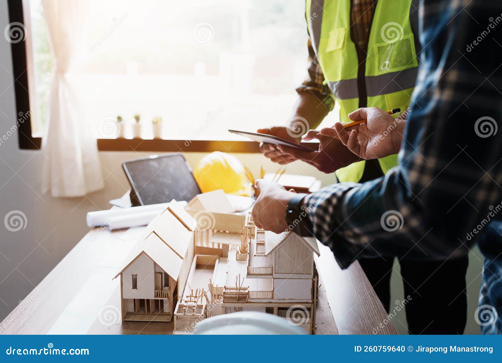 Engineers are Consulting the Team To Design an Architectural Structure ...