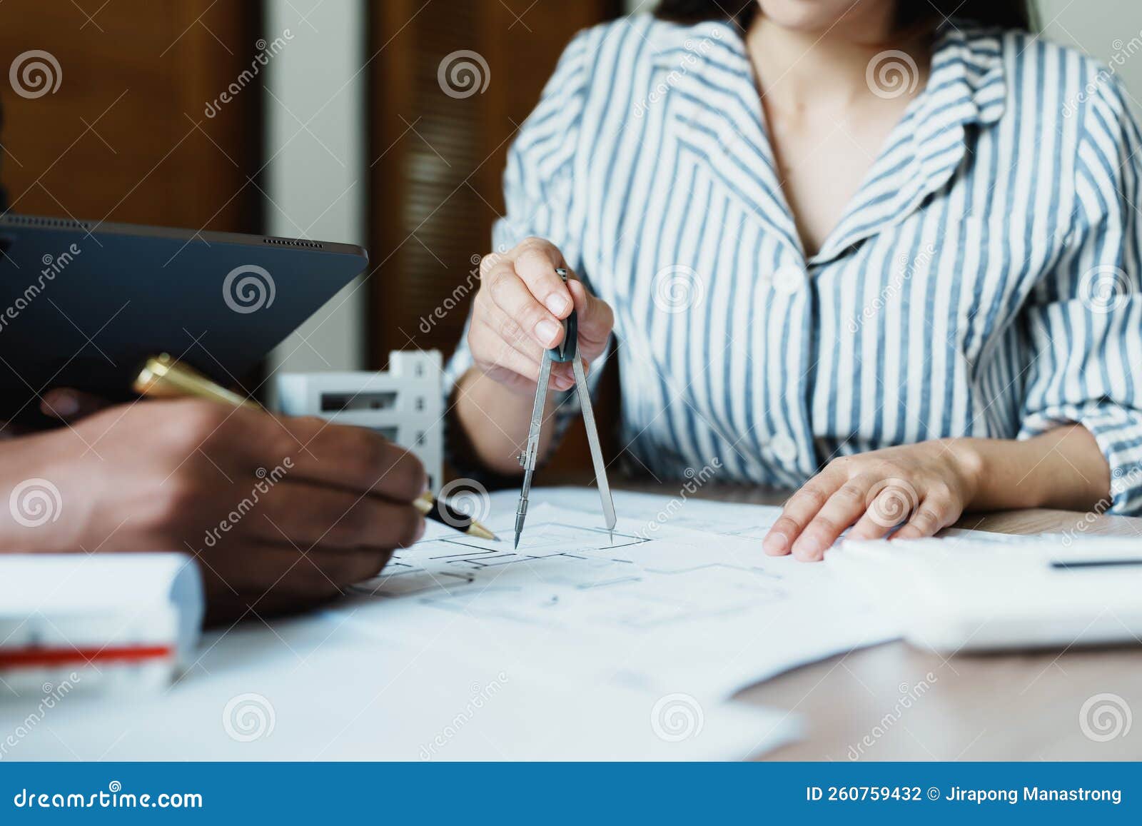 Engineers are Consulting the Team To Design an Architectural Structure ...