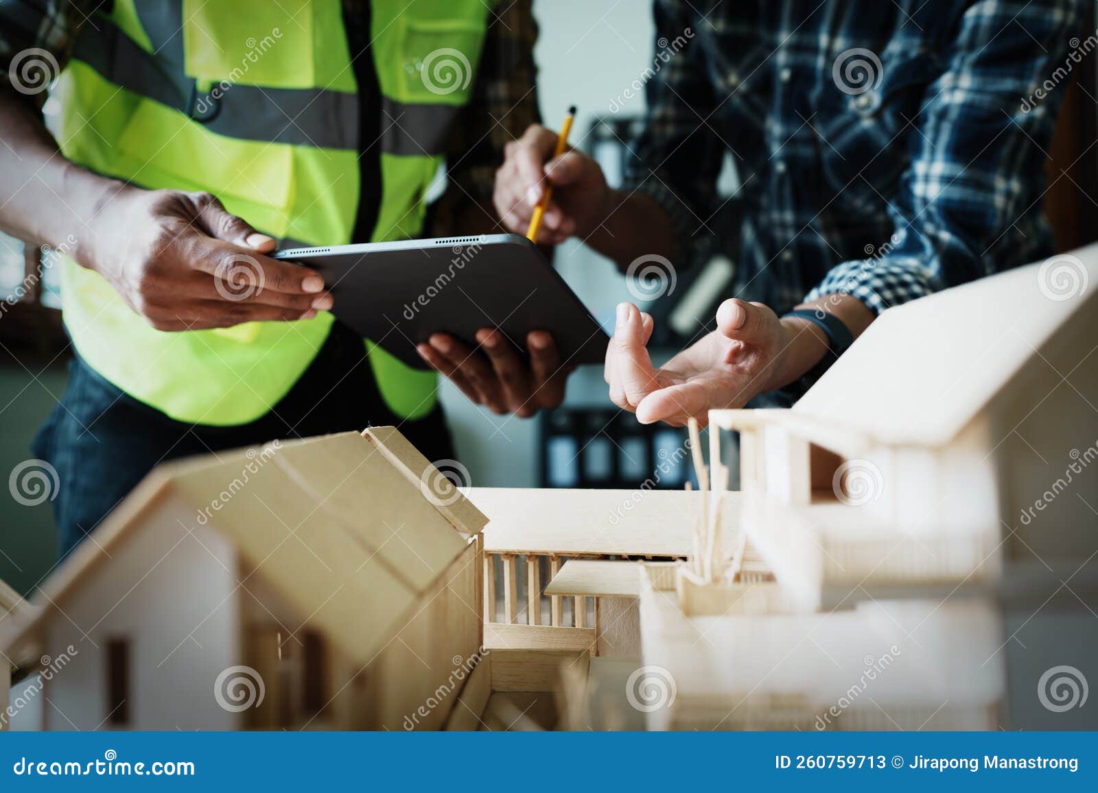 Engineers are Consulting the Team To Design an Architectural Structure ...