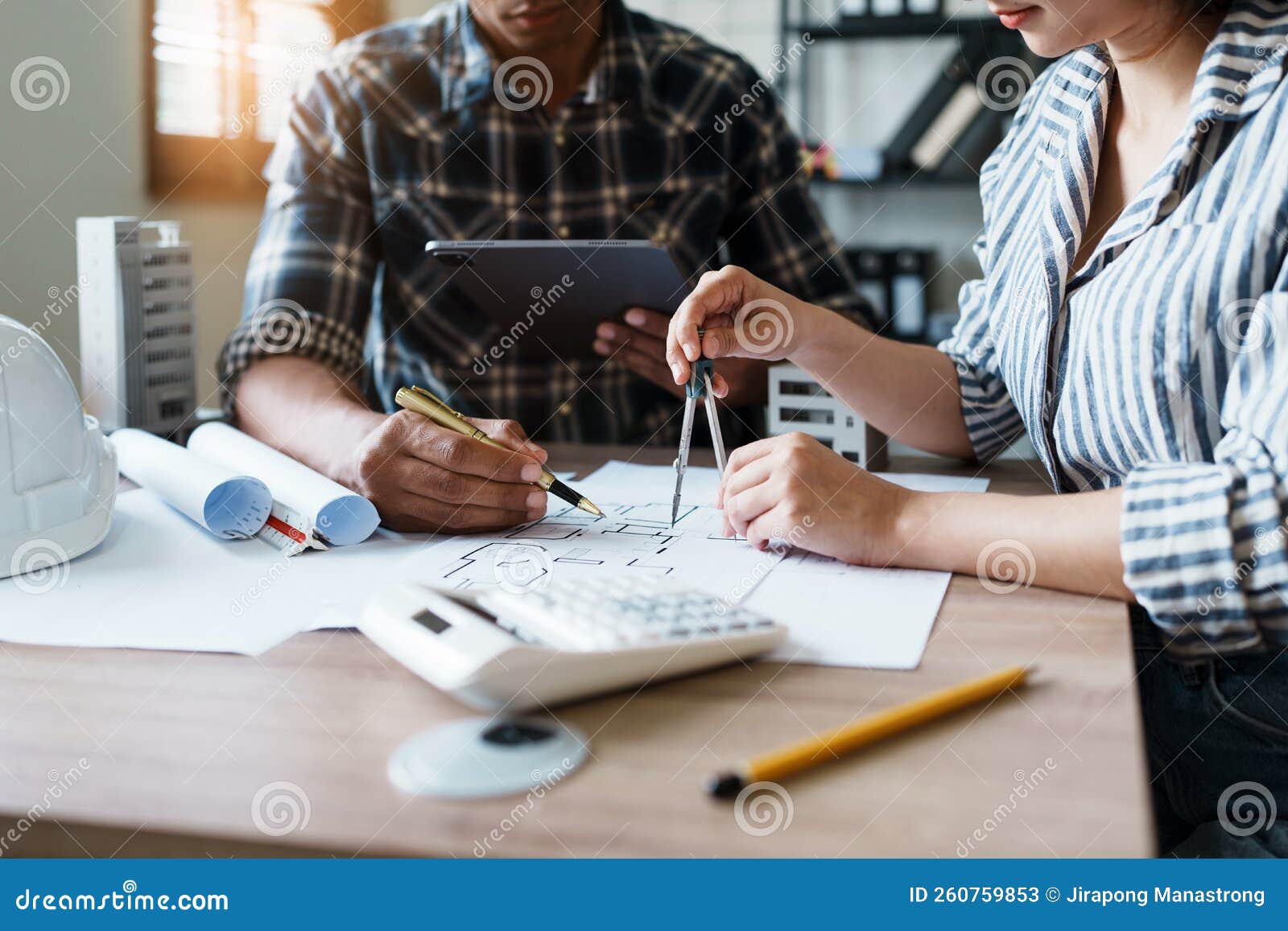 Engineers are Consulting the Team To Design an Architectural Structure ...