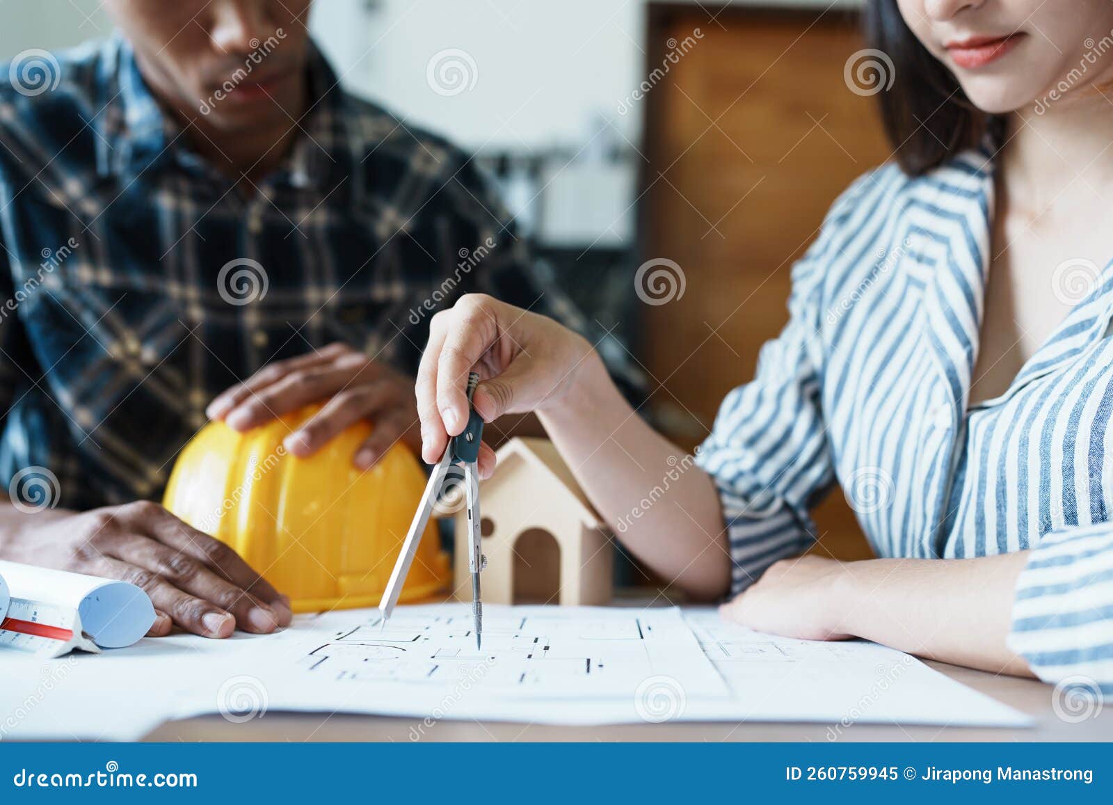 Engineers are Consulting the Team To Design an Architectural Structure ...