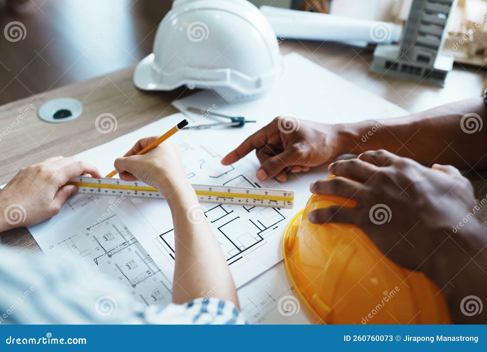 Engineers are Consulting the Team To Design an Architectural Structure ...