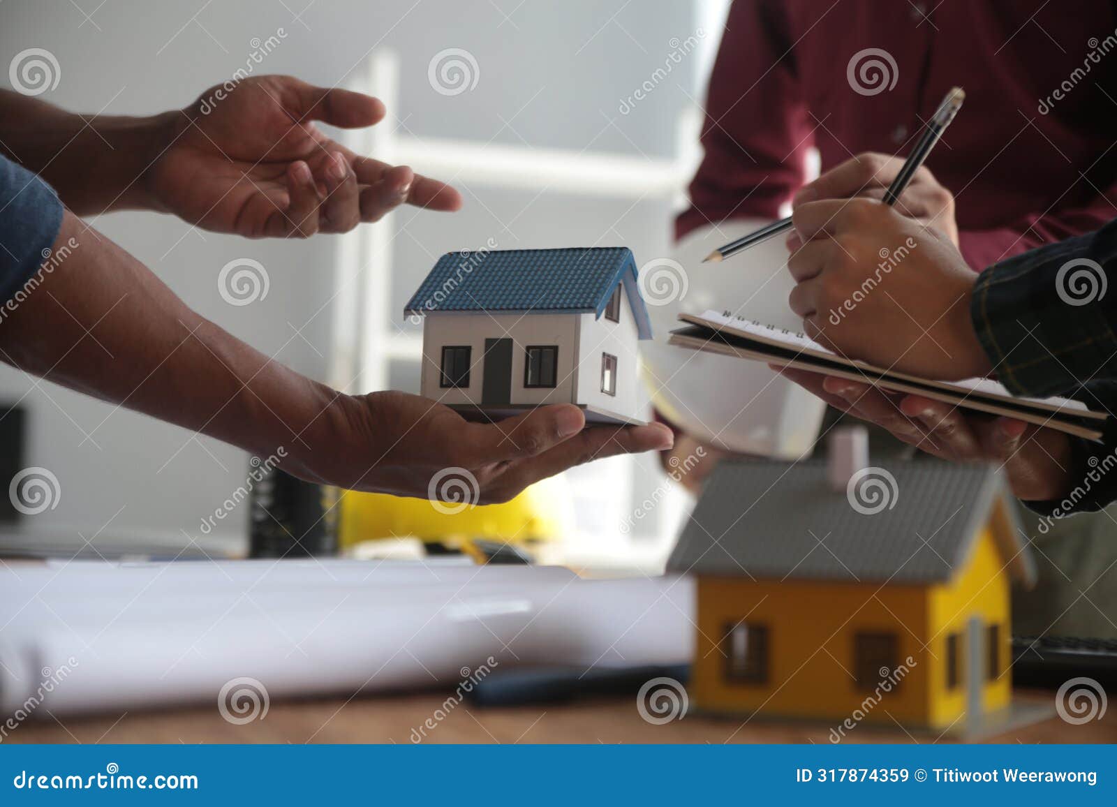 Engineers are Consulting the Team To Design an Architectural Structure ...