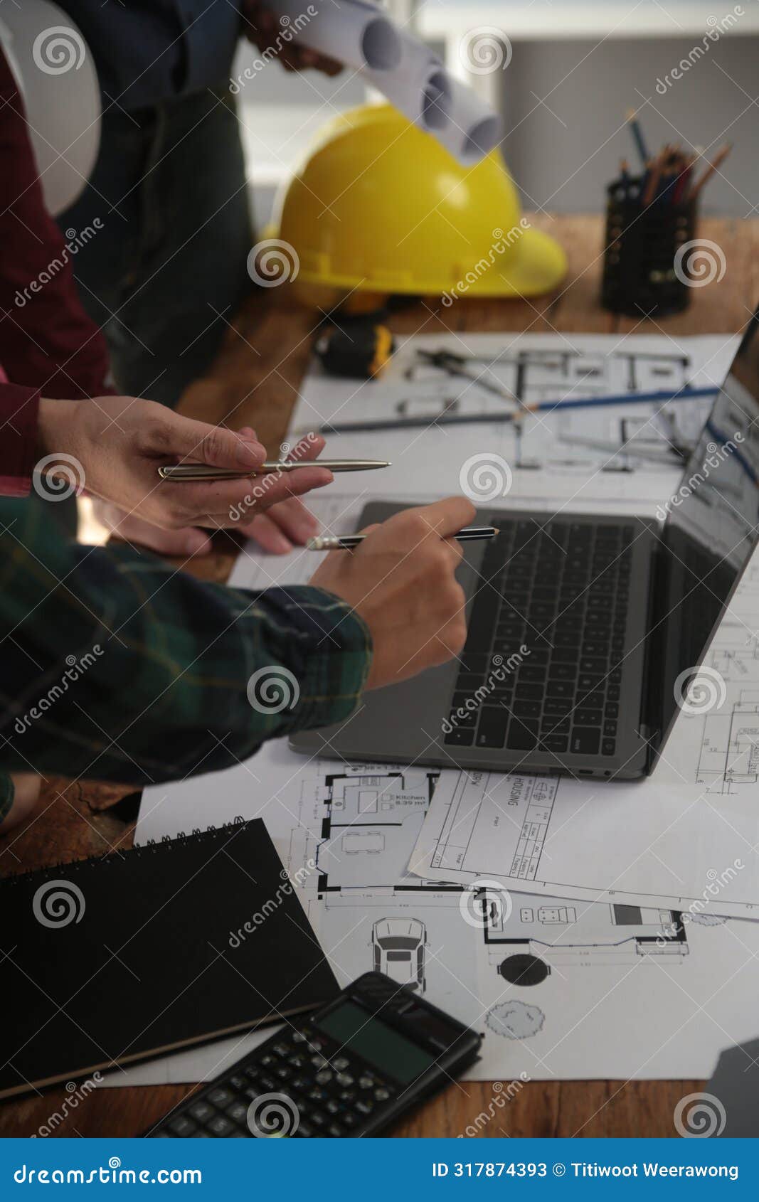 Engineers are Consulting the Team To Design an Architectural Structure ...