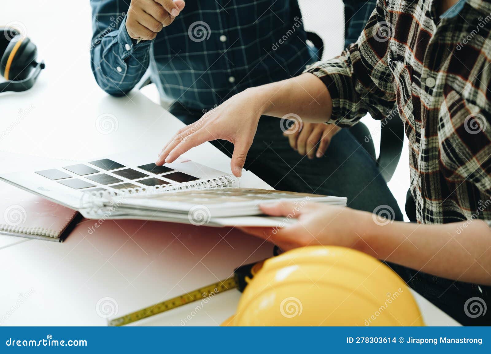 Engineers, Designers and Interior Designers are Finalizing the Design of Interiors by Discussing ...