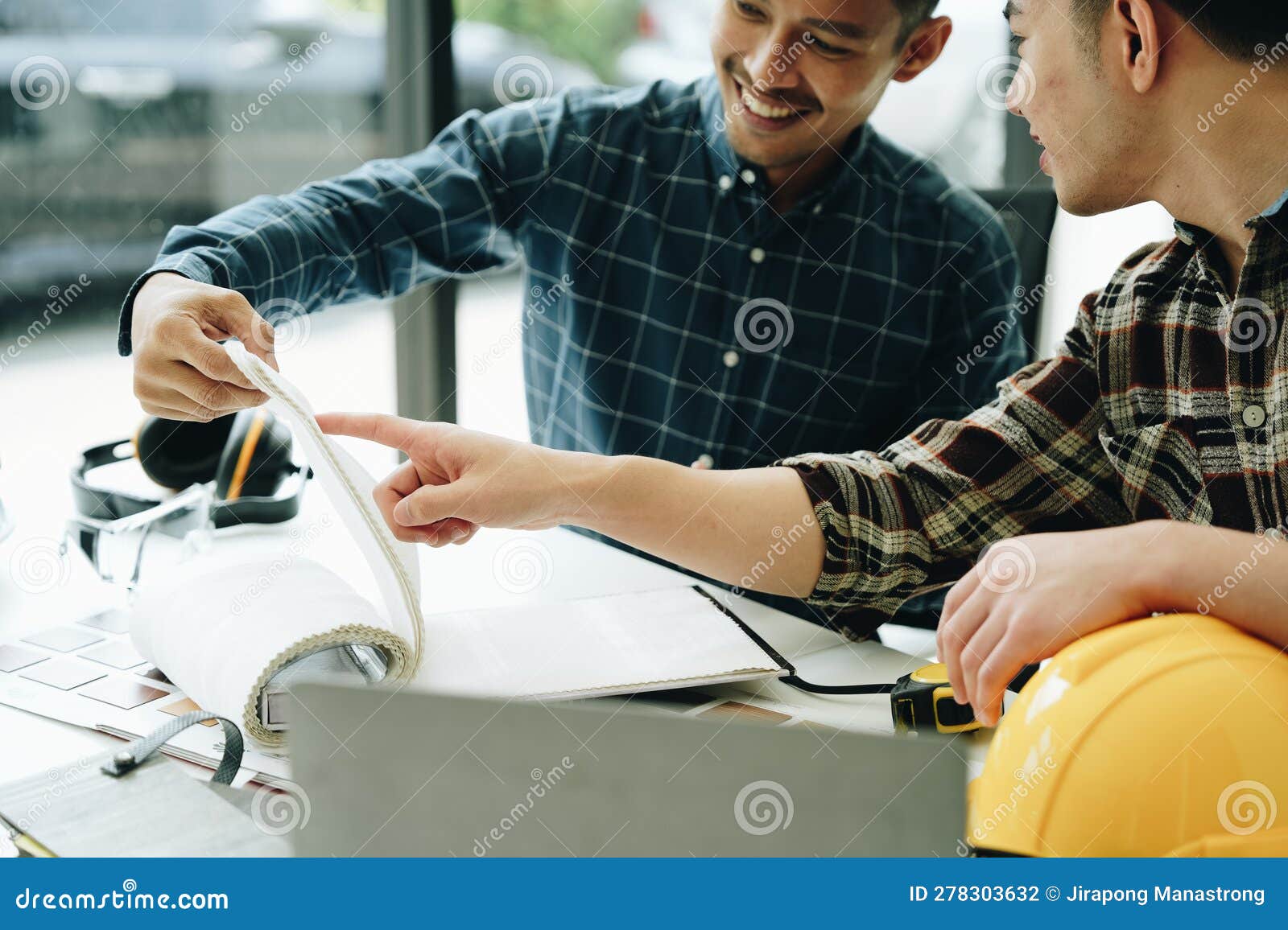 Engineers, Designers and Interior Designers are Finalizing the Design of Interiors by Discussing ...