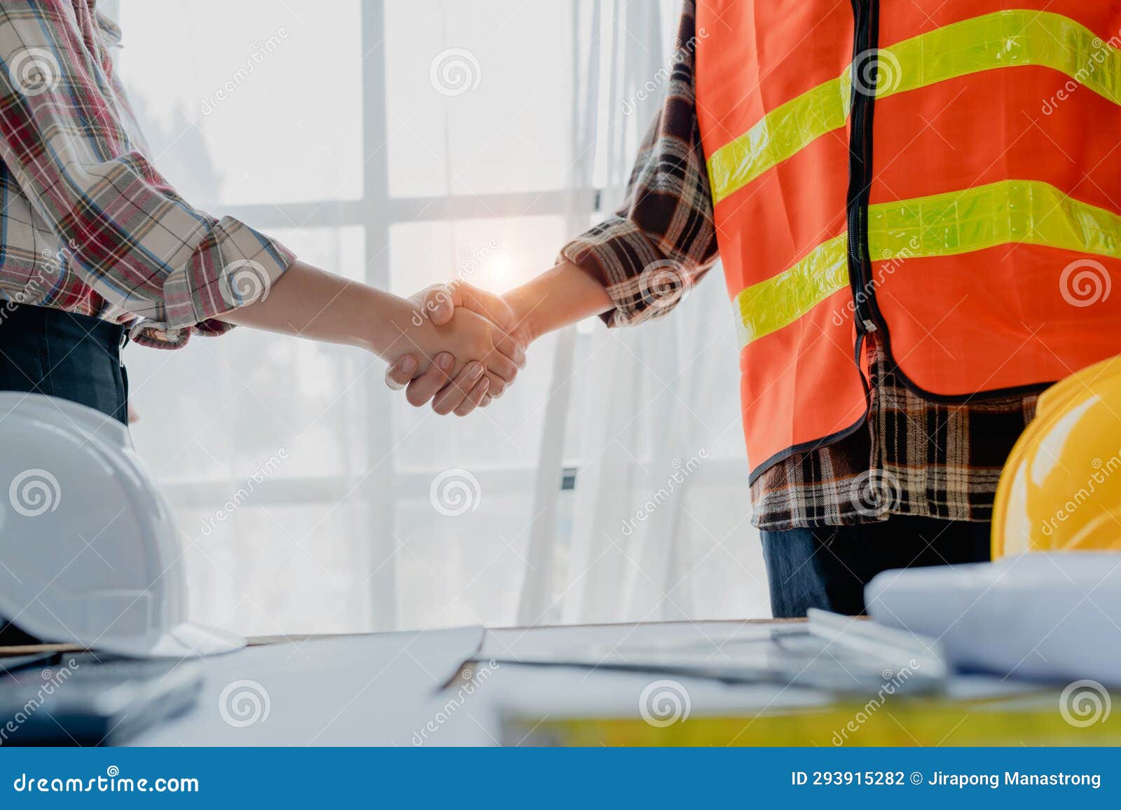 Engineers, Designers And Interior Designers Are Handshake Shack Hands ...