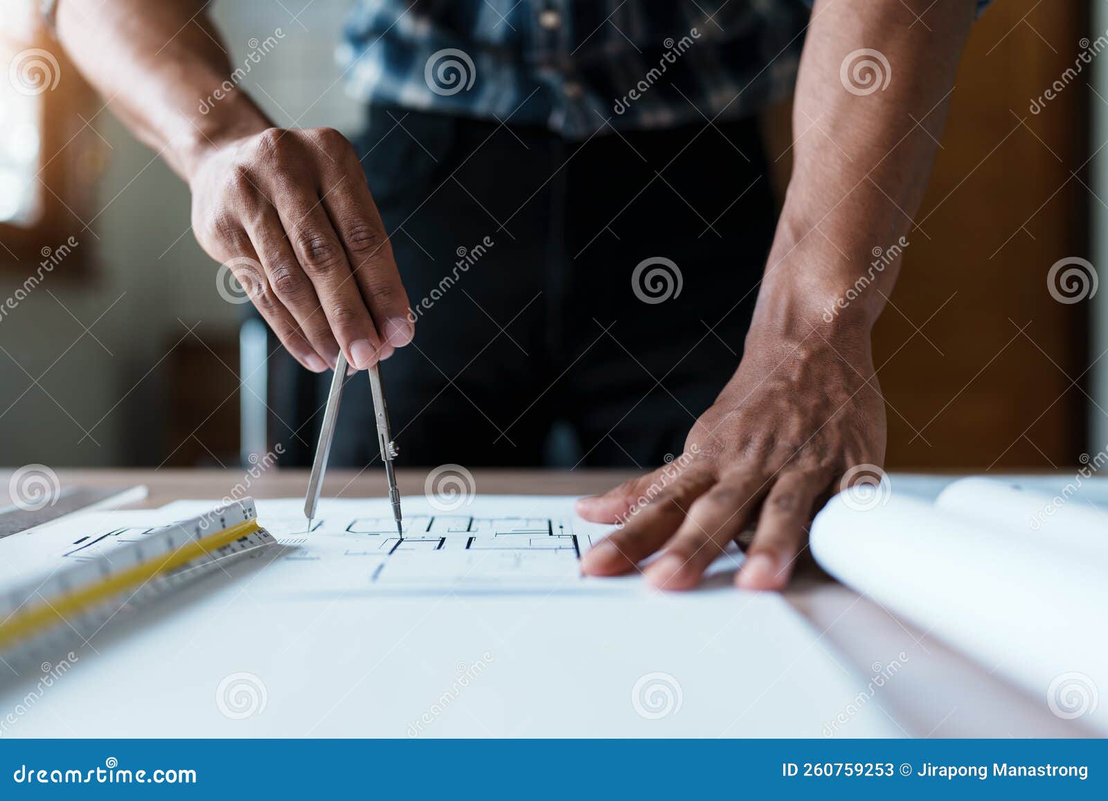 Engineers are Designing House Structures and Architectural Using ...