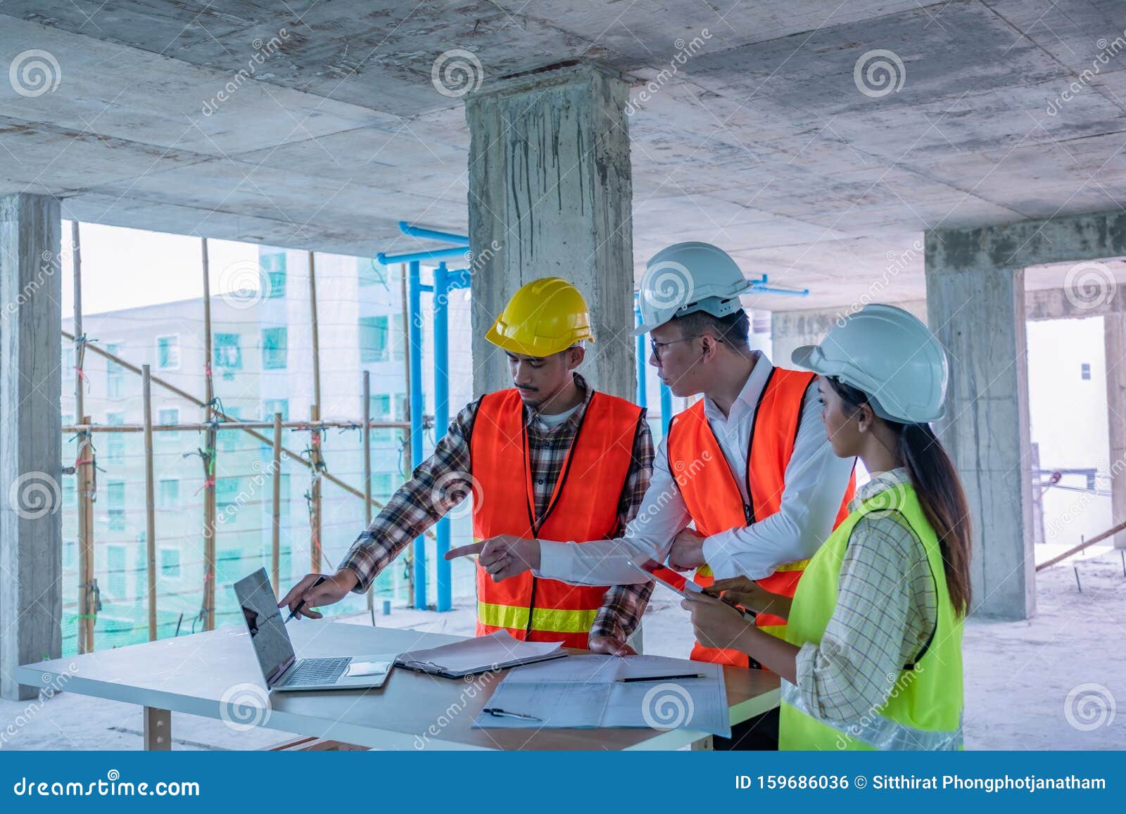 Engineers are Discussing at Building Site Stock Photo - Image of civil ...
