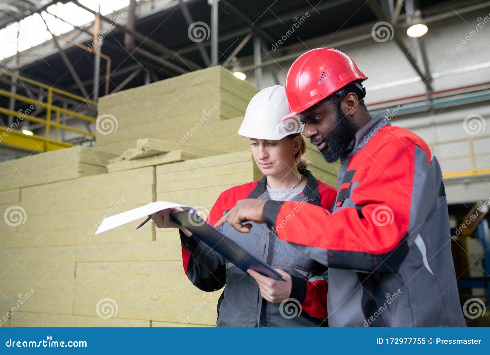 Engineers Doing Paperwork Together Stock Image - Image of document ...