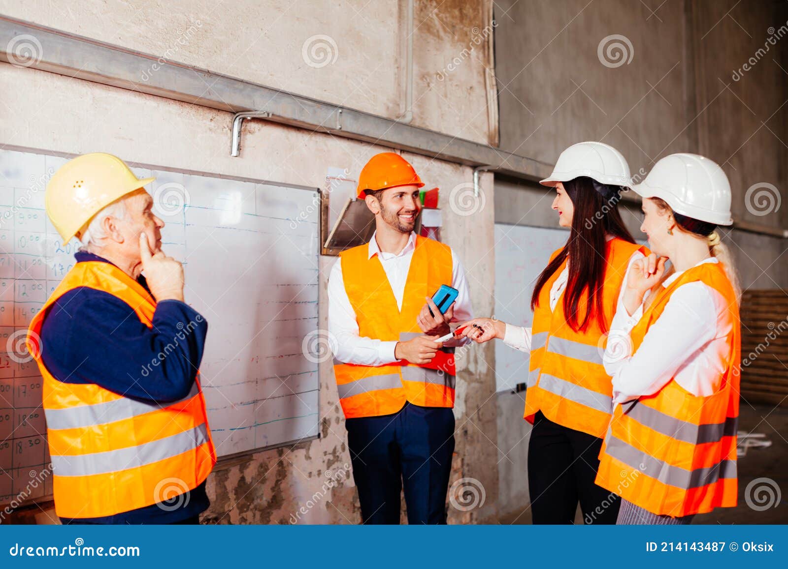 The Engineers Enjoy the Work at the Enterprise Stock Image - Image of ...