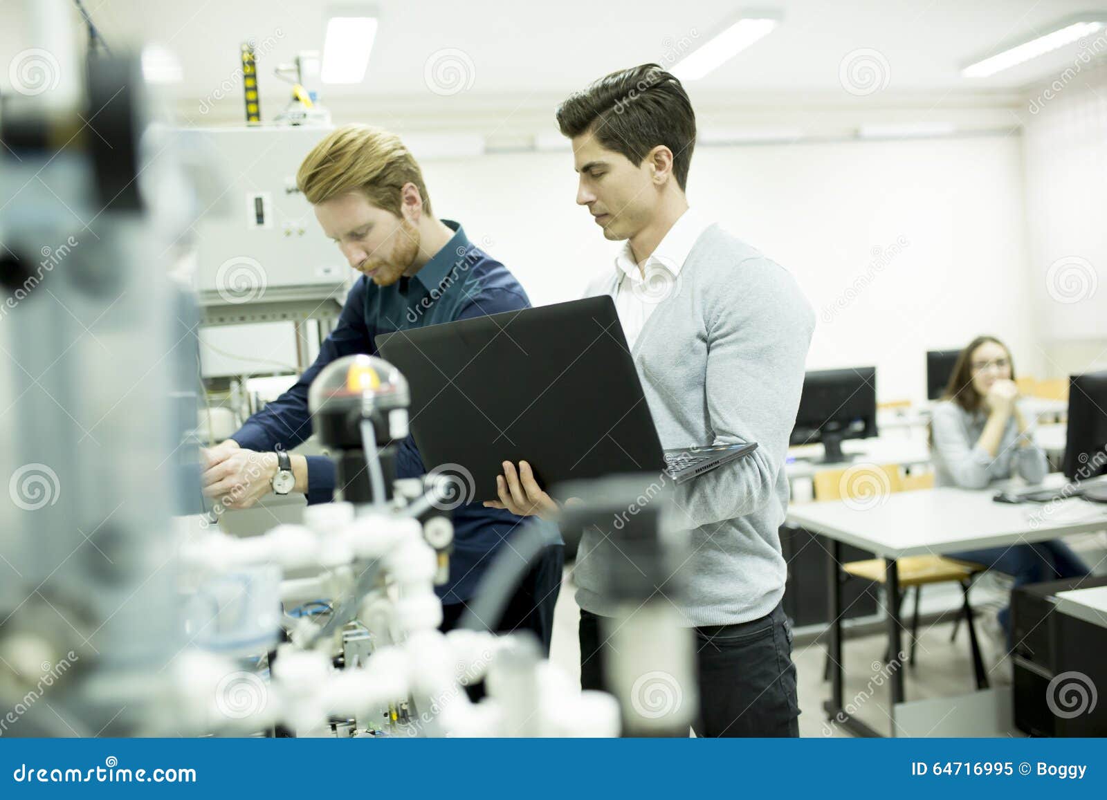 Engineers in the factory stock image. Image of engineering - 64716995