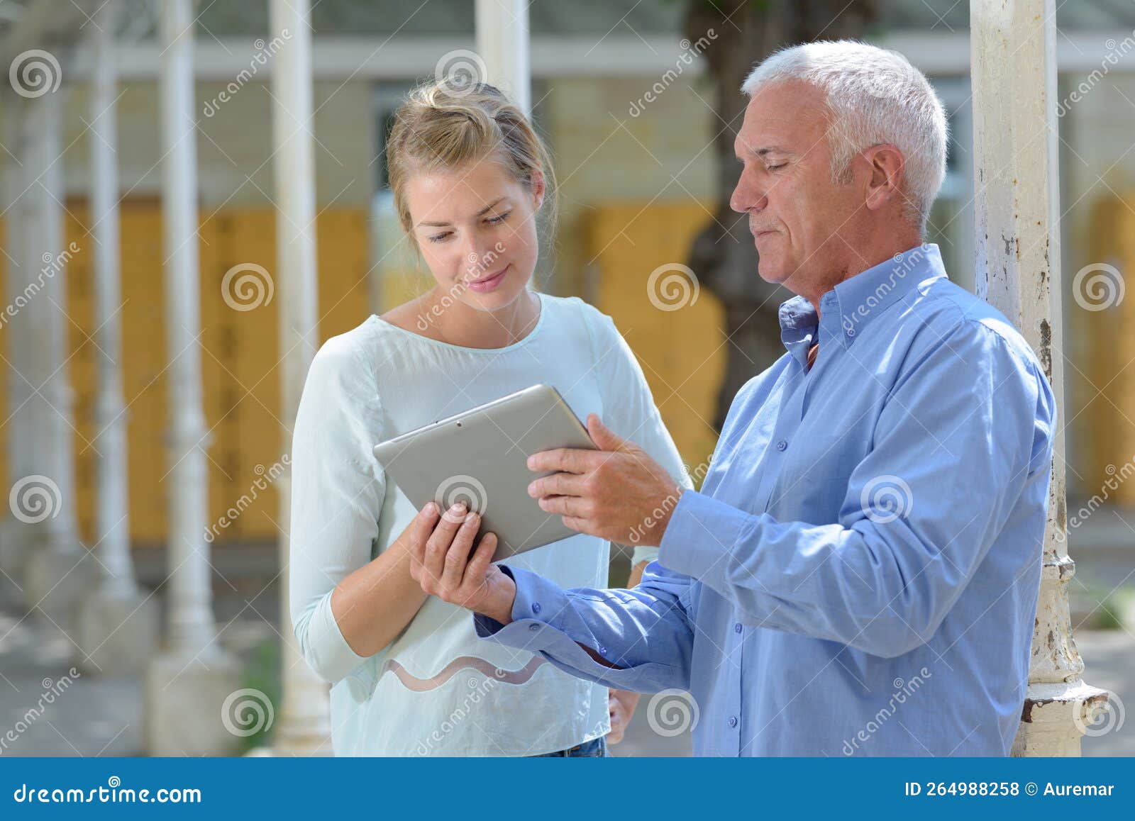 Engineers in Factory Working on Digital Tablet Stock Photo - Image of ...