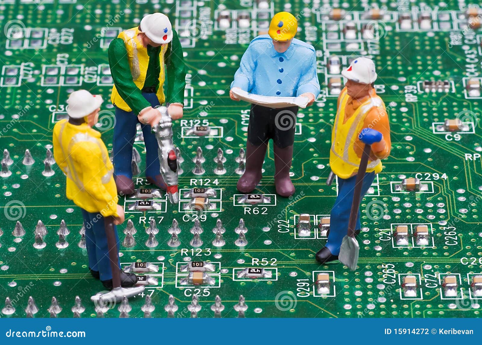 Engineers Fixing Computer stock photo. Image of business - 15914272