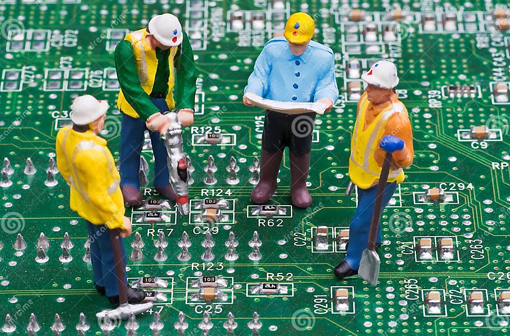 Engineers Fixing Computer stock photo. Image of business - 15914272