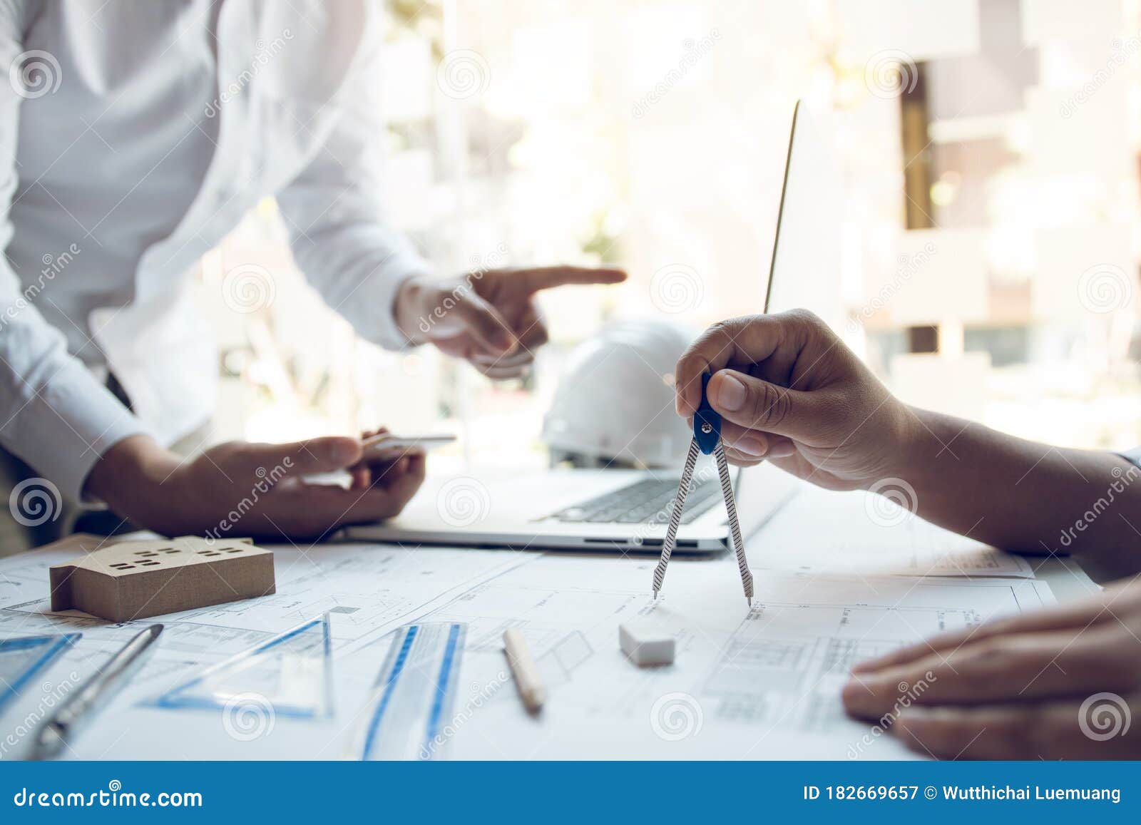 Engineers are Helping To Design, Work on Blueprints and Collaborate on ...