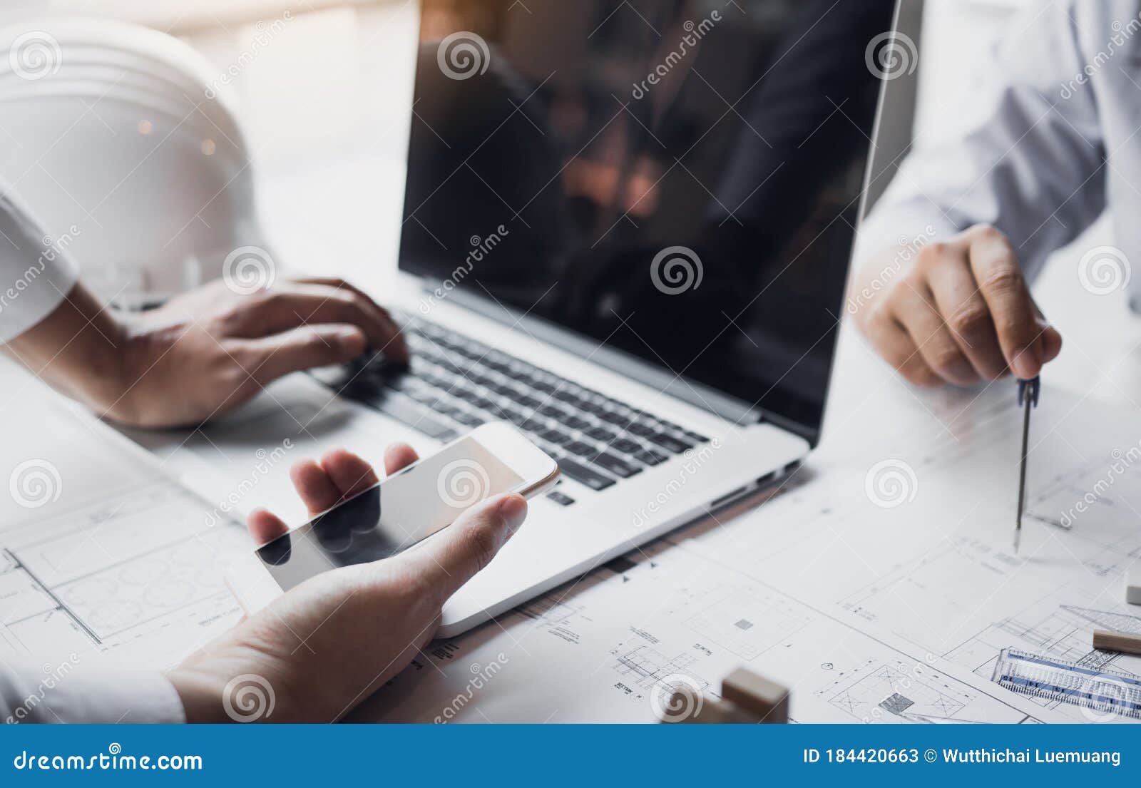 Engineers are Helping To Design, Work on Blueprints and Collaborate on ...