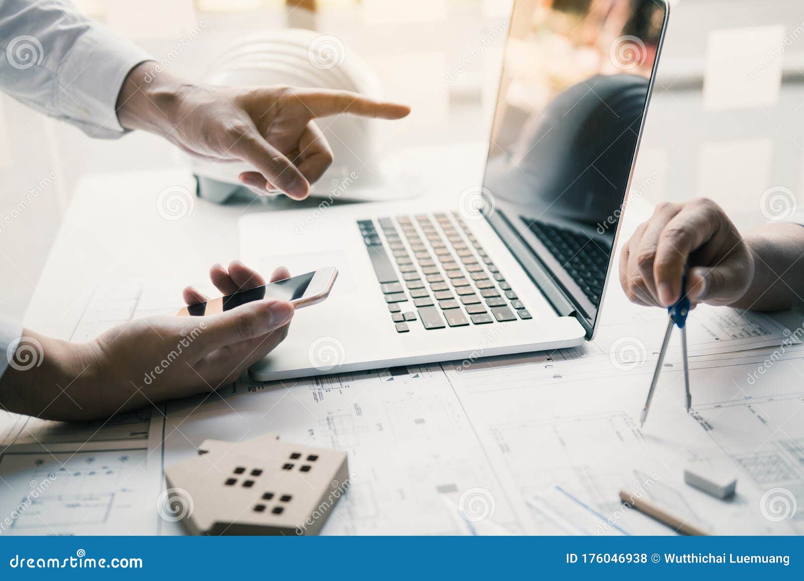 Engineers are Helping To Design, Work on Blueprints and Collaborate on ...