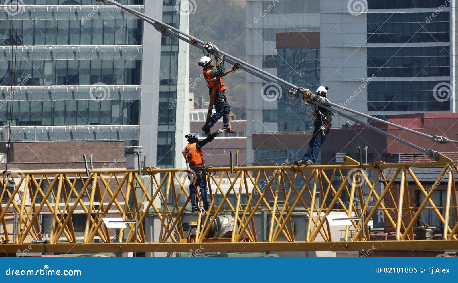 Engineers Installing Tower Crane Chile Editorial Photo - Image of ...