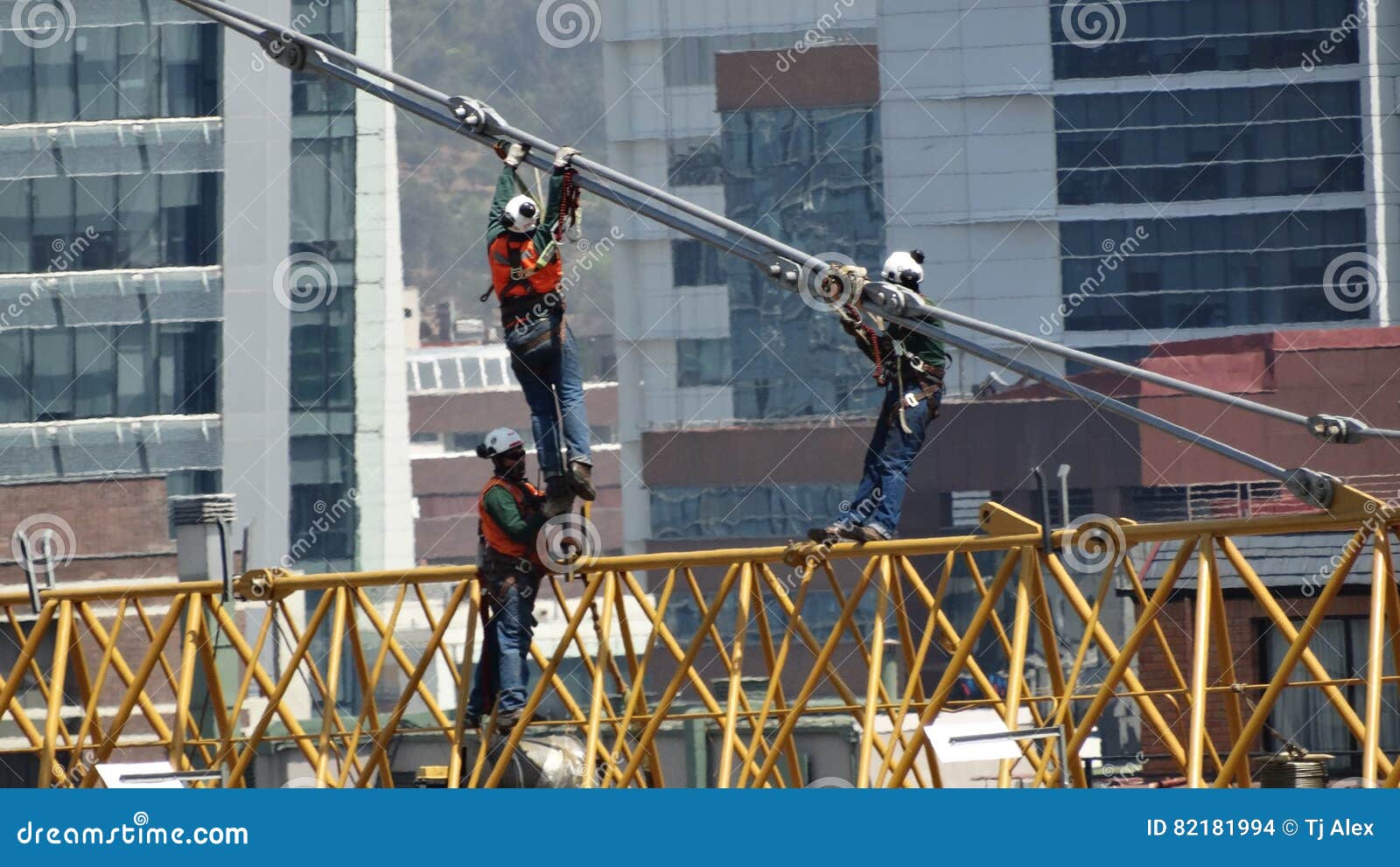 Engineers Installing Tower Crane Chile Editorial Stock Image - Image of ...