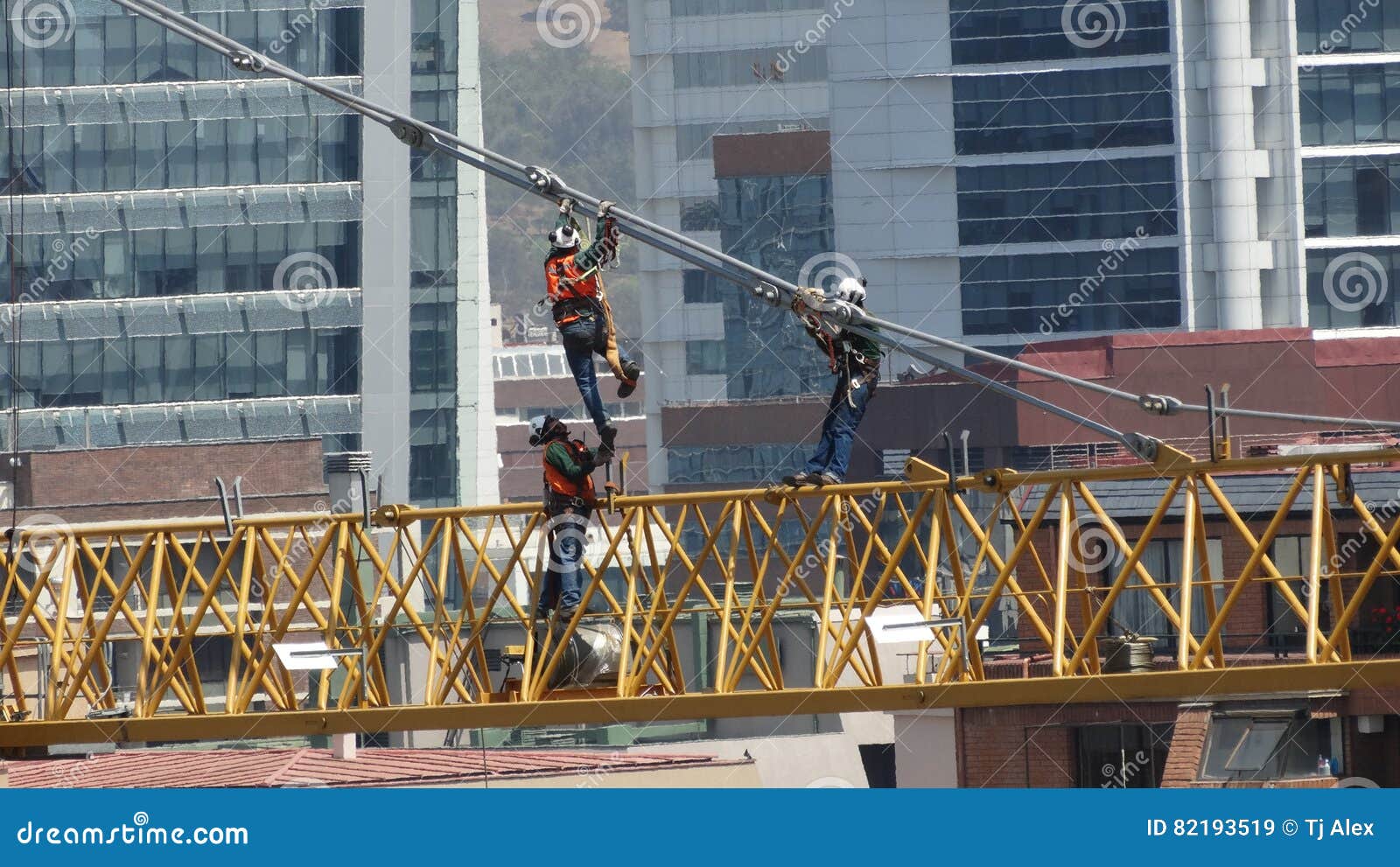 Engineers Installing Tower Crane Chile Editorial Stock Image - Image of ...