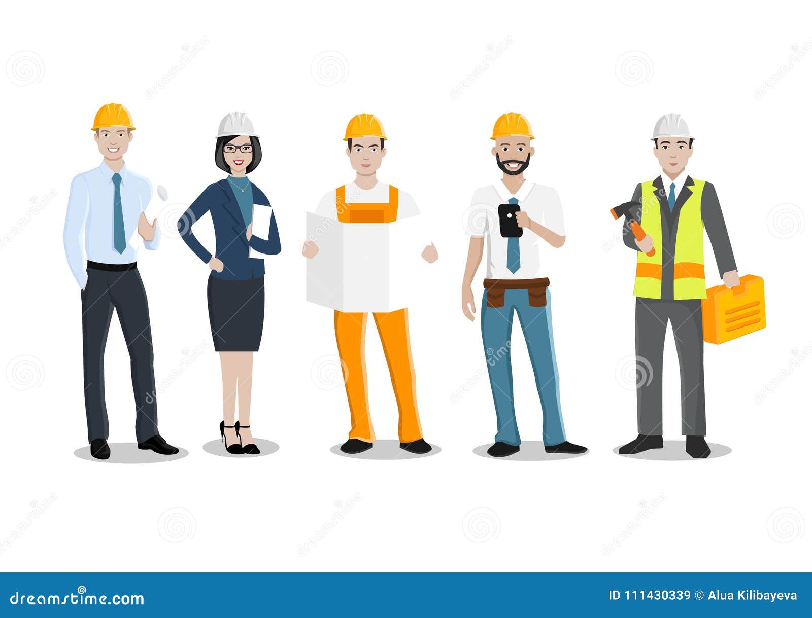Foreman On Construction Flat Design Cartoon Vector | CartoonDealer.com ...