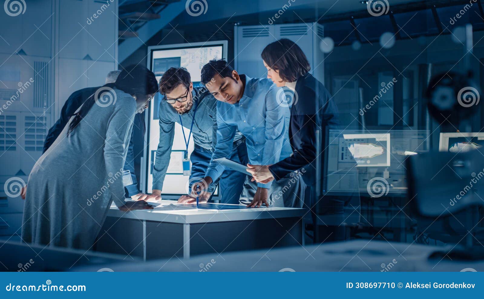 Engineers Meeting in Technology Research Laboratory: Engineers ...