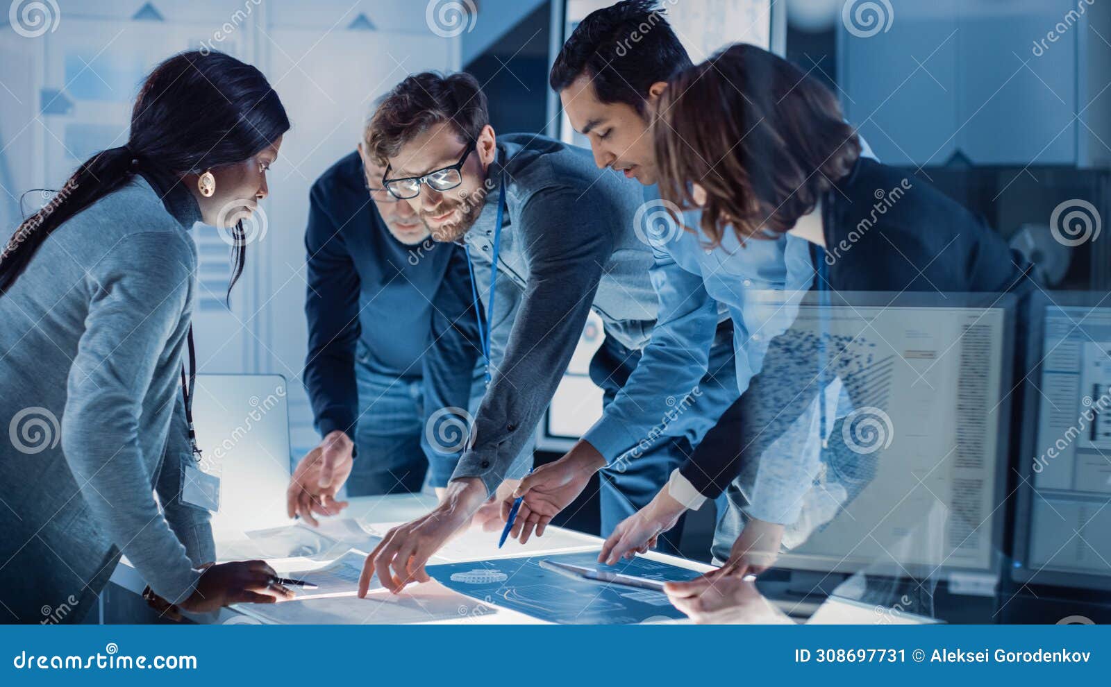 Engineers Meeting in Technology Research Laboratory: Engineers ...