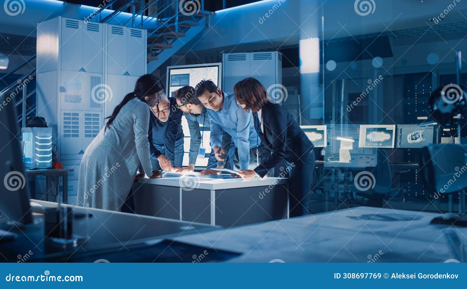 Engineers Meeting in Technology Research Laboratory: Engineers ...