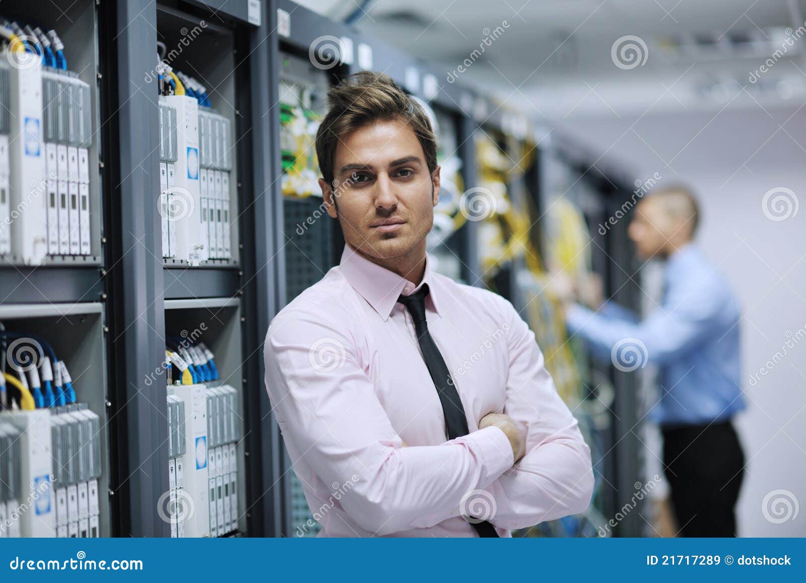 It Engineers in Network Server Room Stock Image - Image of connection ...