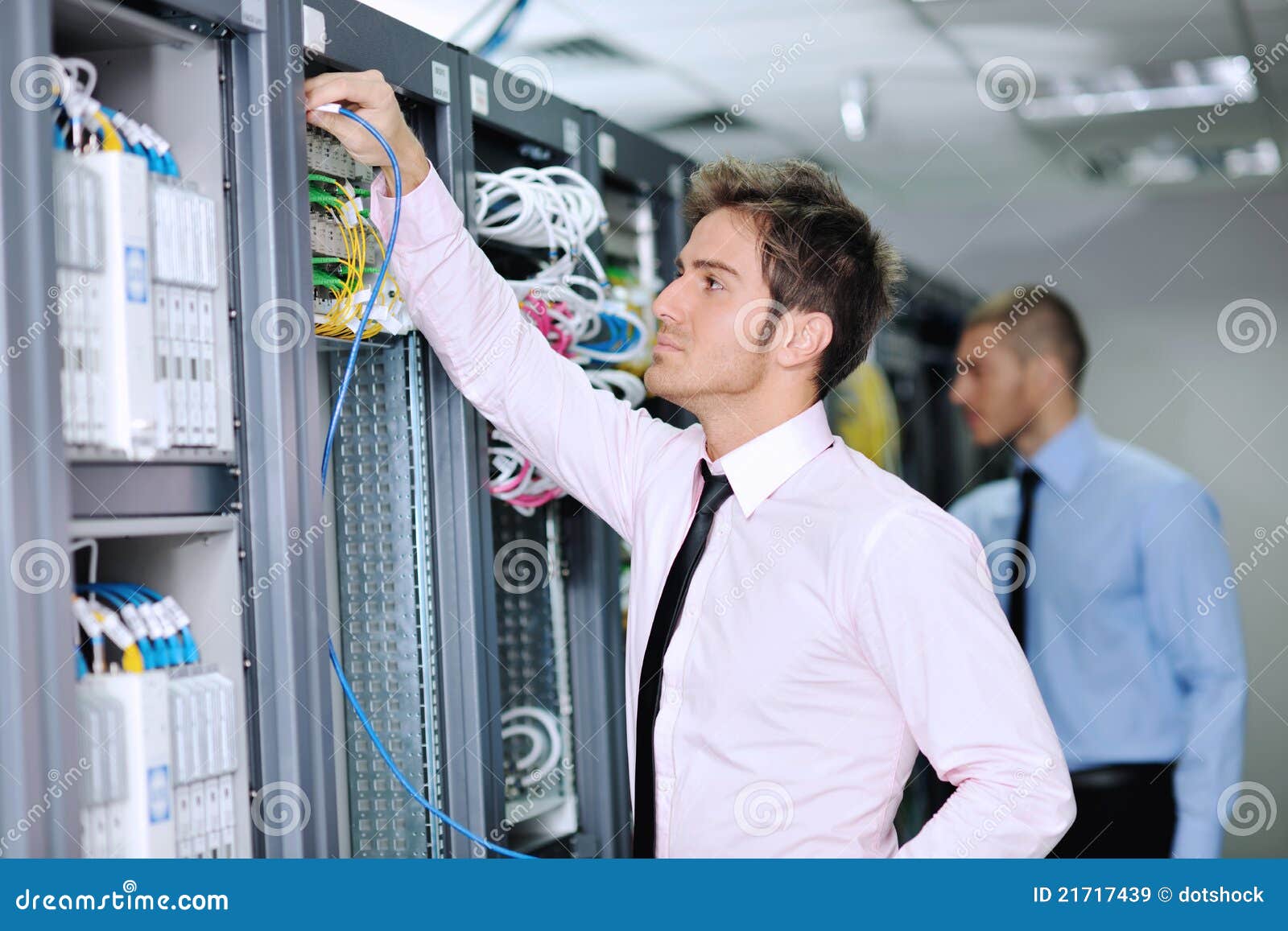 It Engineers in Network Server Room Stock Image - Image of laptop, data ...
