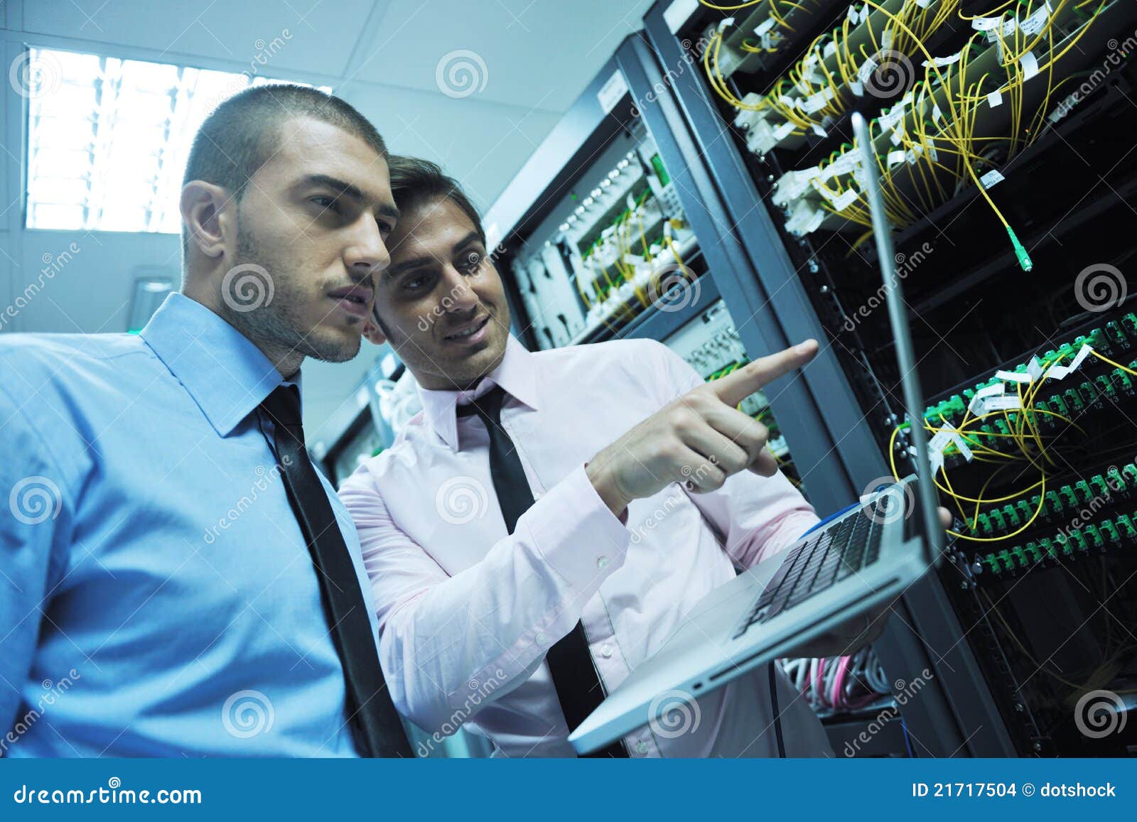It Engineers in Network Server Room Stock Photo - Image of friend ...