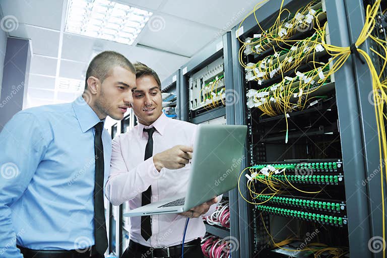 It Engineers in Network Server Room Stock Image - Image of problem ...