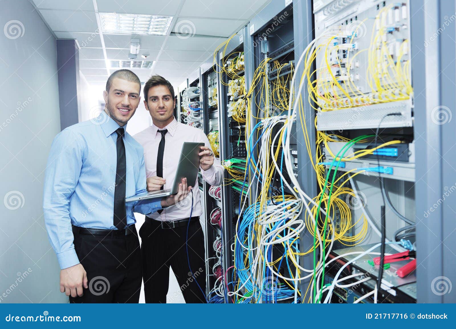 It Engineers in Network Server Room Stock Photo - Image of internet ...