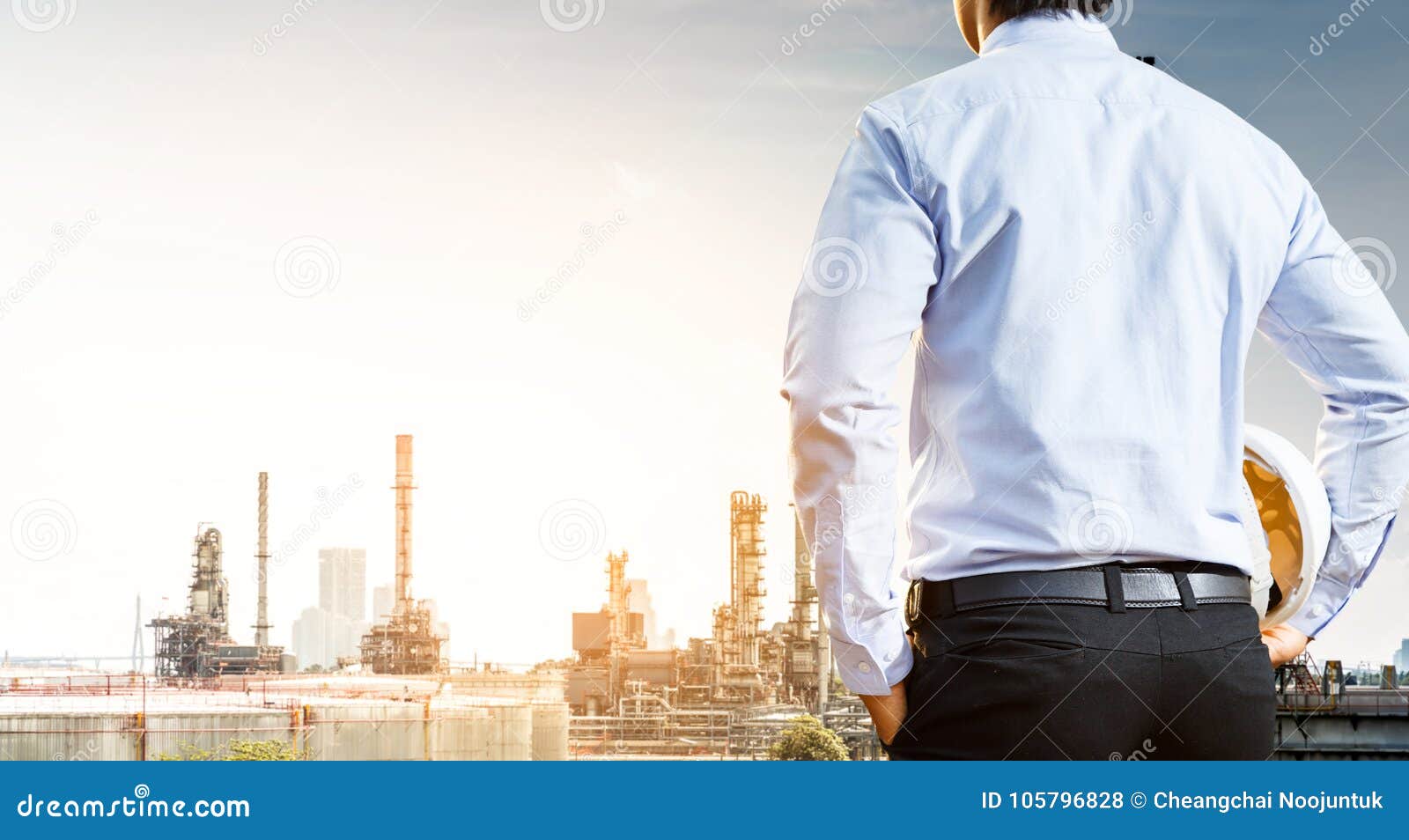 Refinery engineer stock photo. Image of business, male - 105796828