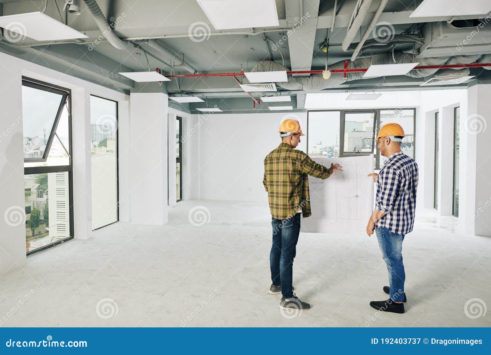 Engineers planning works stock image. Image of male - 192403737
