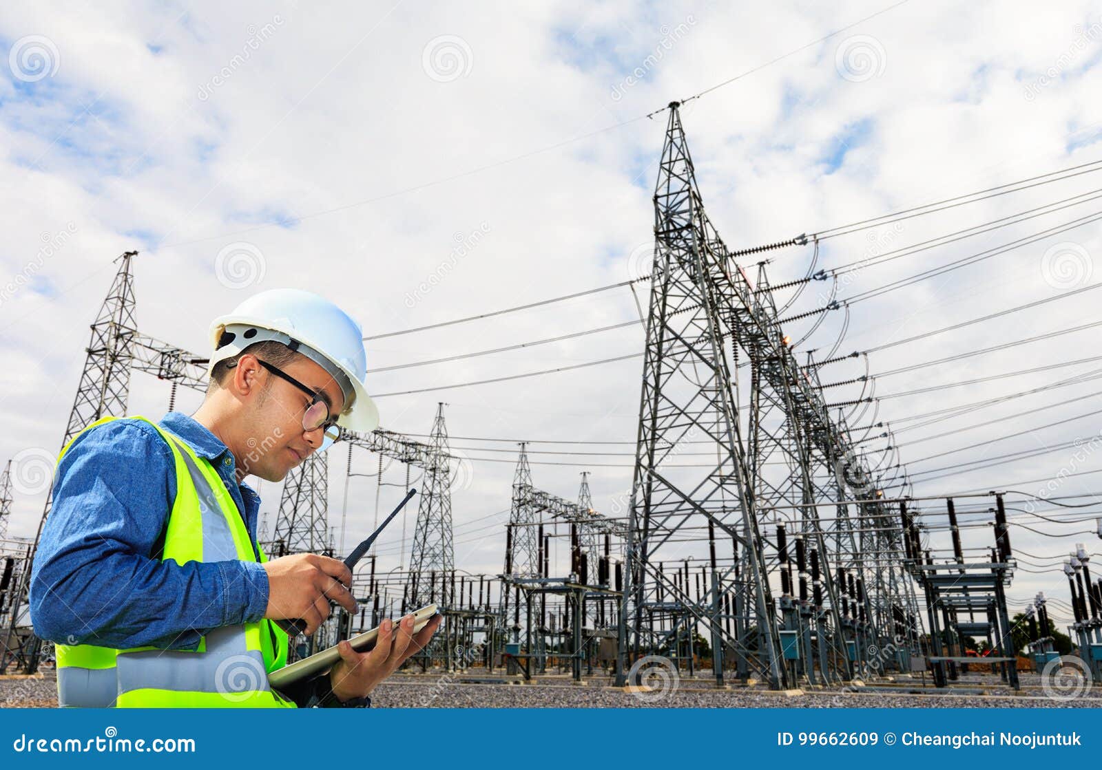 Engineers and powerhouse stock image. Image of factory - 99662609