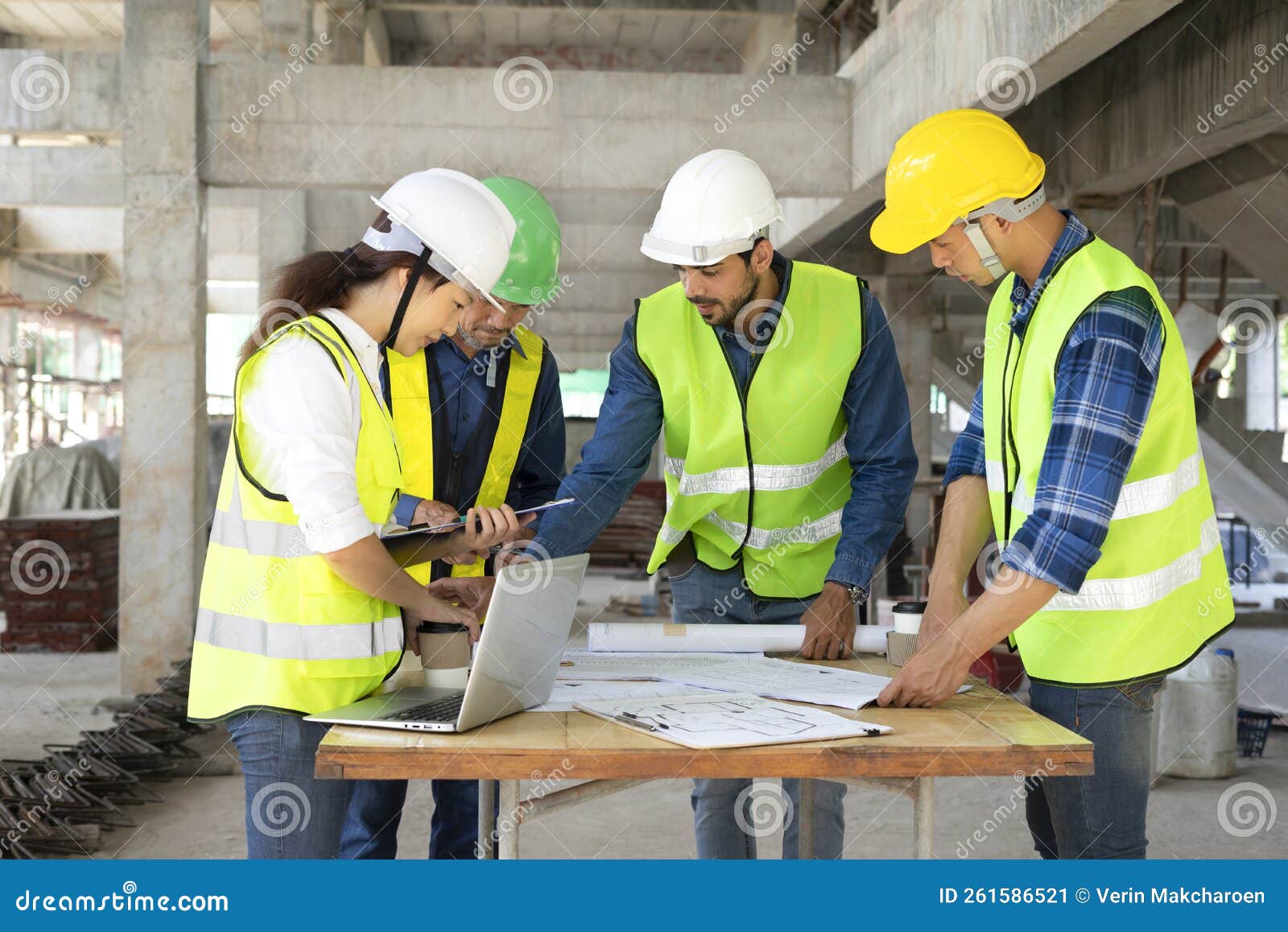 Engineers Project Manager Consultation Meeting with Coworker Stock ...