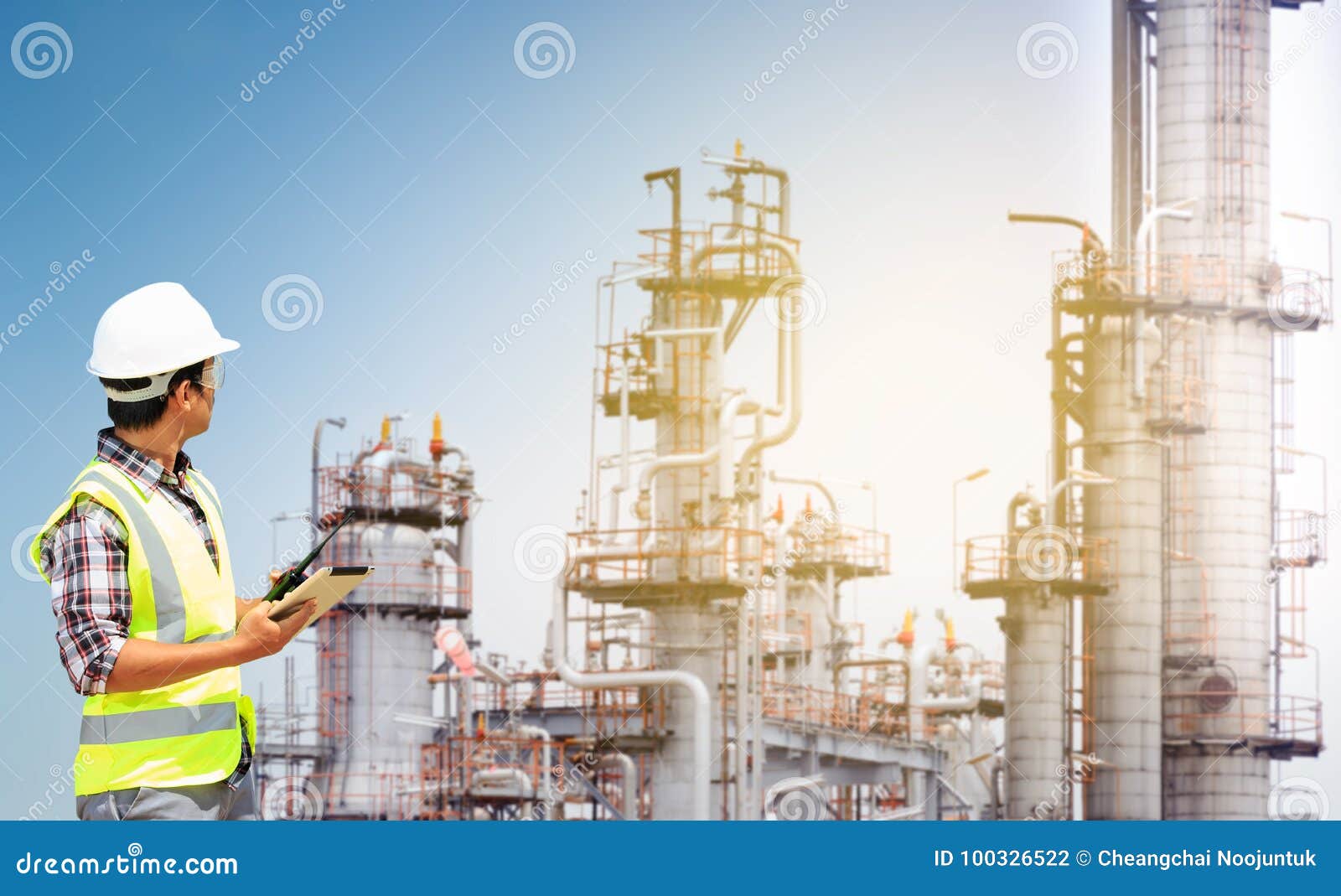 Engineers refineries. stock photo. Image of engineer - 100326522